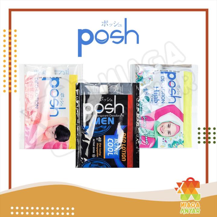 NA POSH Deo Lotion Whitening Hijab Chic Sachet / Posh Men Active Cool ...
