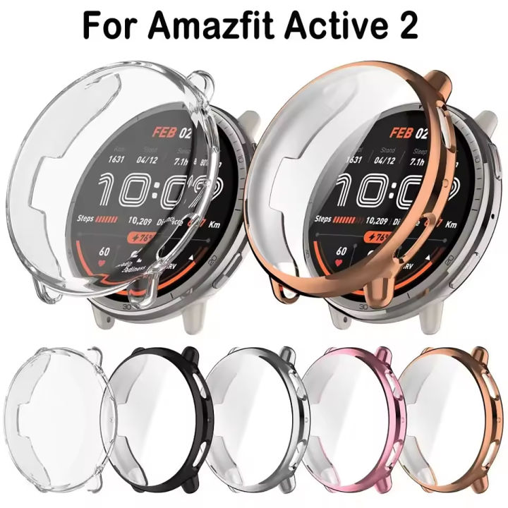 Watch Case for Amazfit Active 2 Full Coverage Screen Protector TPU Soft ...