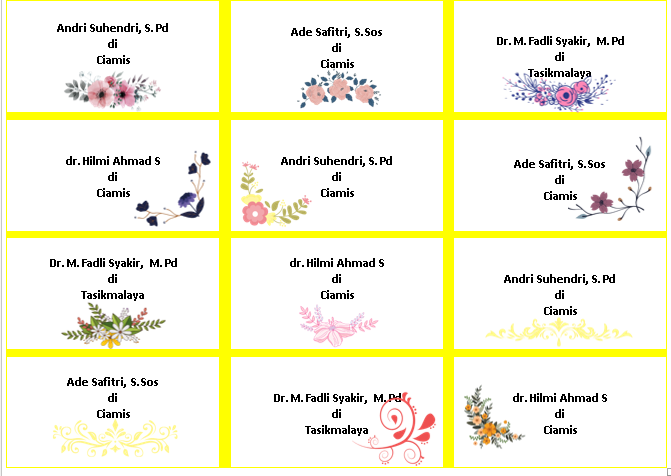 Label Undangan Motif Bunga Tom & Jerry No. 103 Tanpa Nama | Lazada ...