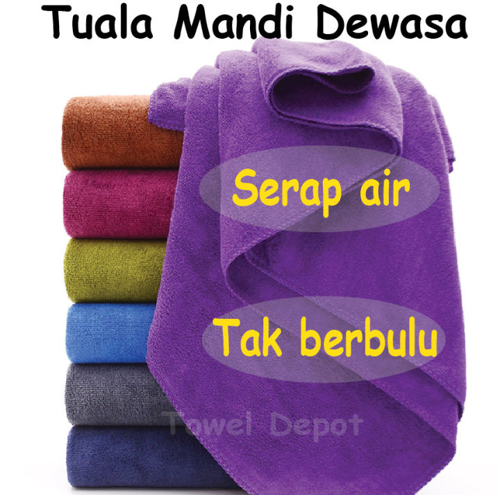 Tuala Mandi Dewasa Besar Kain Tuala Serap Air Super Absorbent Towel ...