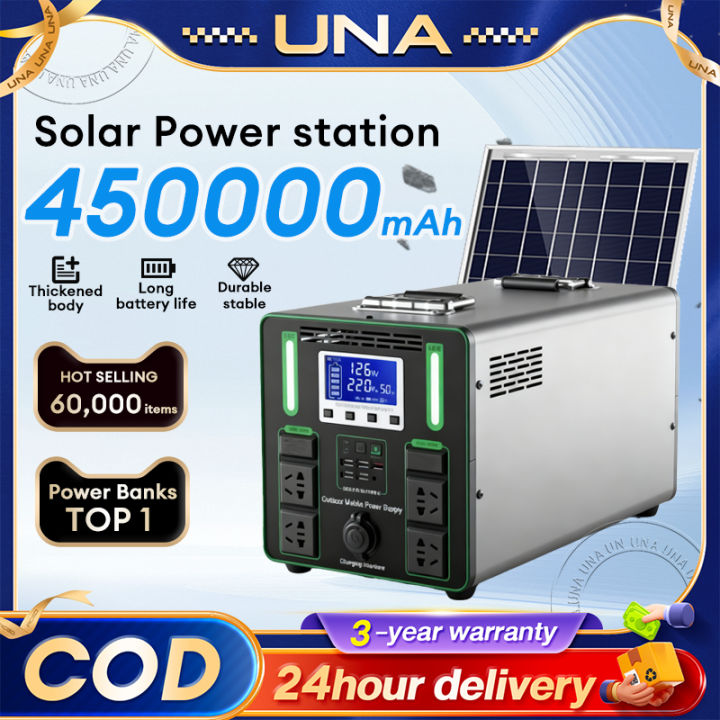 UNA Portable Power Station 288000mAh 500W Power Banks Outdoor Solar ...