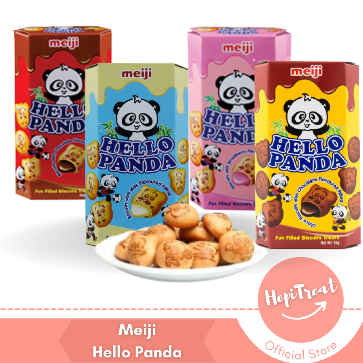 Meiji Hello Panda Biscuit with filling Chocolate / Milk / Strawberry ...