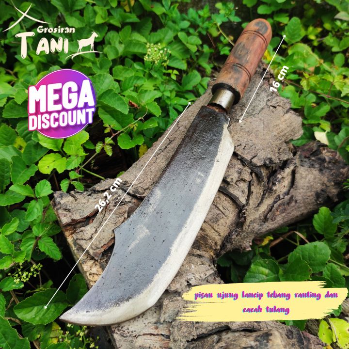 Golok Kebun Ukuran Pendek Bahan Baja Tebal Super Tajam - Golok Ujung ...