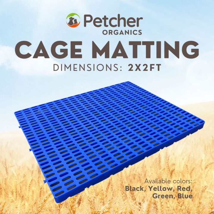 Petcher Heavy Duty Plastic Matting for Dog 2ft x 2ft Interlocking & Non ...