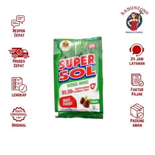 Super Sol Karbol Wangi Pine Cemara Sachet 19 ml | Lazada Indonesia