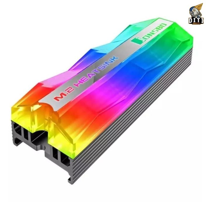 JONSBO NVMe M.2 M2 SSD ARGB Addressable RGB Alumunium Heatsink Cooler ...