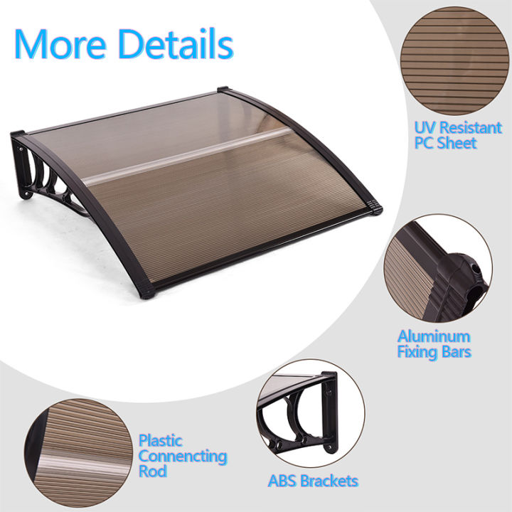 Canopy Outdoor Rain Shelter Balcony Window Door Sunshade Rain Board ...