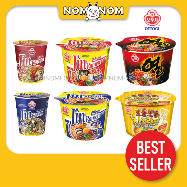 OTTOGI Korean Style Instant Noodle Cup/Bowl Jin Ramen/Cheese Ramen/Yuel ...