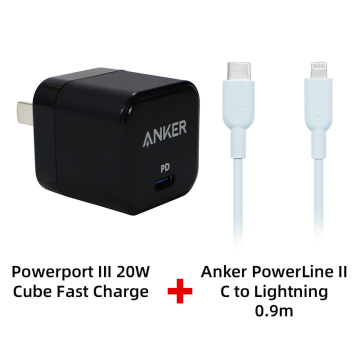 Anker PowerPort III 20W Cuba PD USB C Fast Charger with Foldable Plug ...