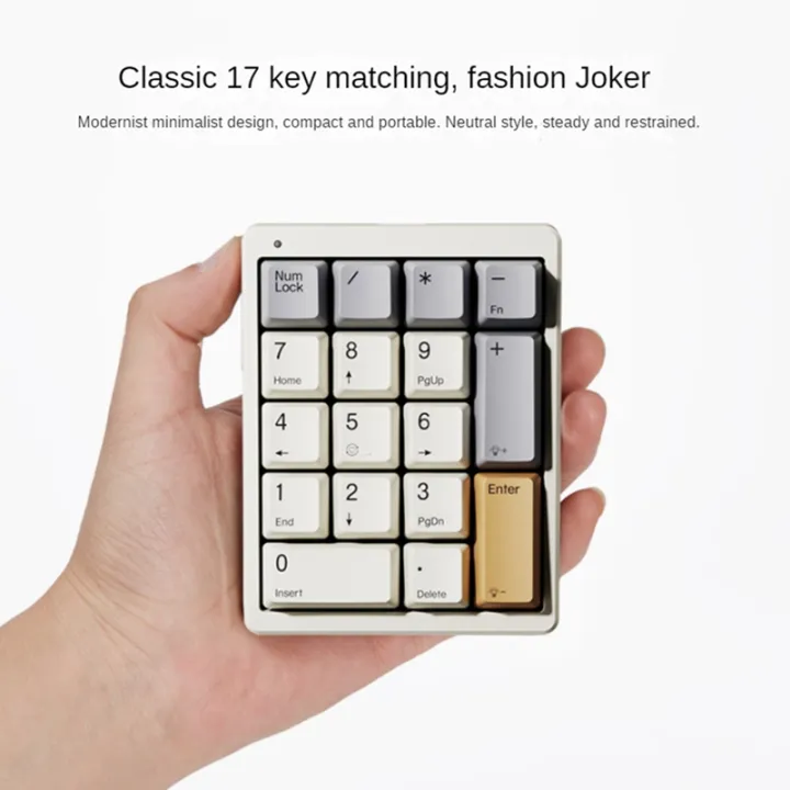 17 Keys Type C Wired Number Pad Mechanical Numeric Keypad Numpad Gaming ...