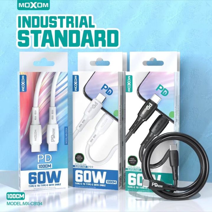 Moxom CB134 1 Meter PD 60W Type C To Type C Super Fast Data Cable | Lazada