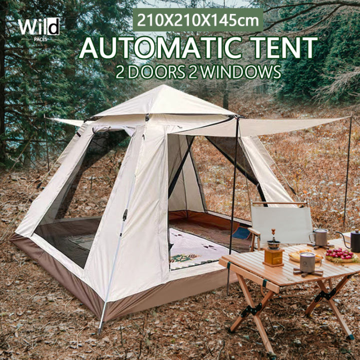 3-4 Person Automatic Tent Outdoor Camping Tent Waterproof Thickening ...