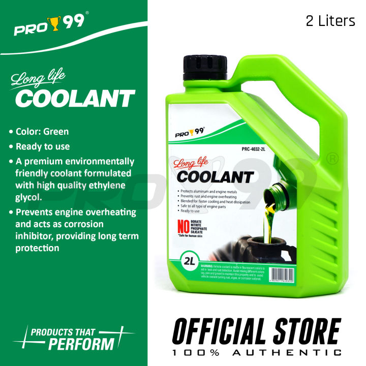 PRO-99 Long Life Car Radiator Coolant Green 2L Pro99 PRC-4032-2L Car ...