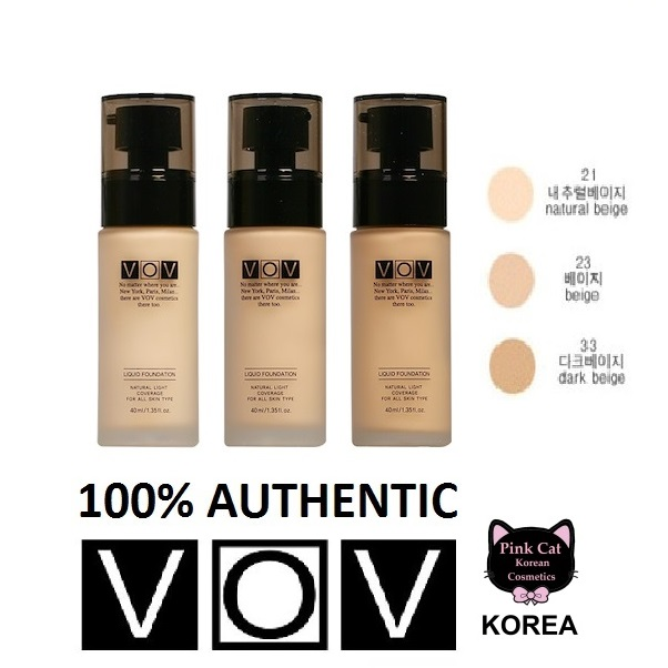 Korean Cosmetics VOV Liquid Foundation (40ml) | Lazada PH