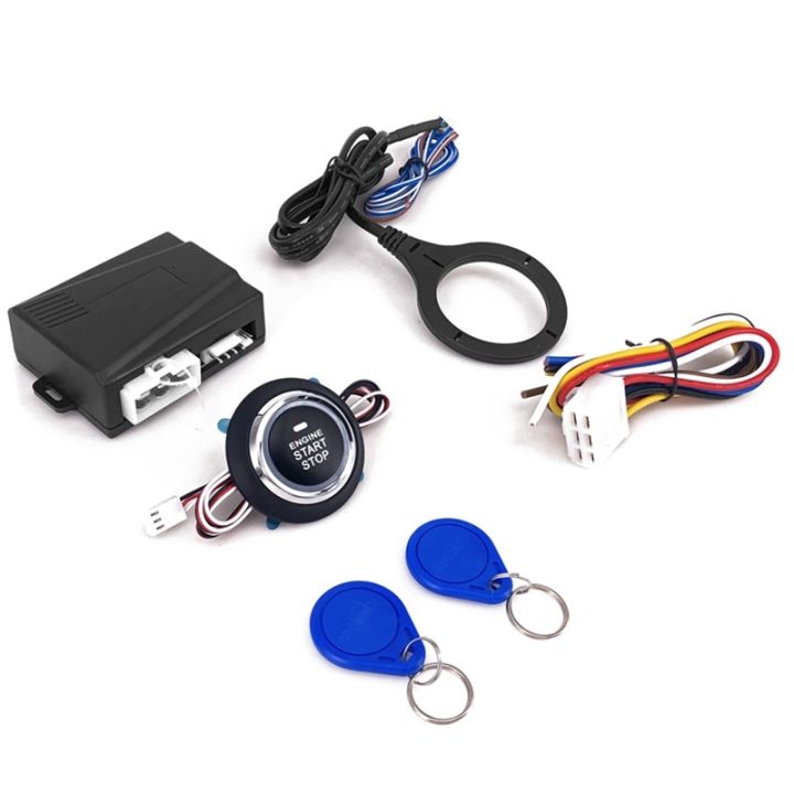Smart RFID Car Alarm System Push Engine Start Stop Button Lock Ignition ...