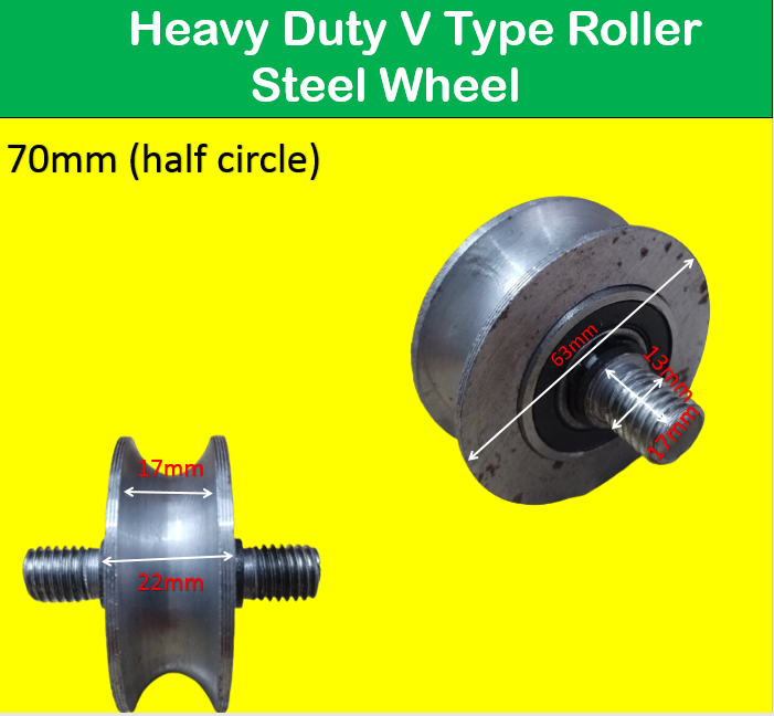 Mago Machinery Heavy Duty V Type Roller Steel Wheel | Lazada PH