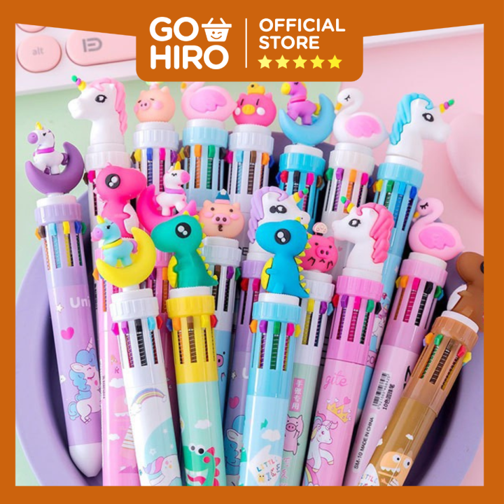 Pena Mekanik 10 Warna Kartun Cute Pulpen Lucu 3D DOLL Bolpen Tinta ...
