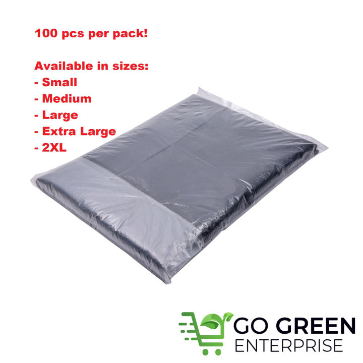 100 pcs Trash / Garbage Bag Small Medium Large XL 2XL (2XL Light-Duty ...