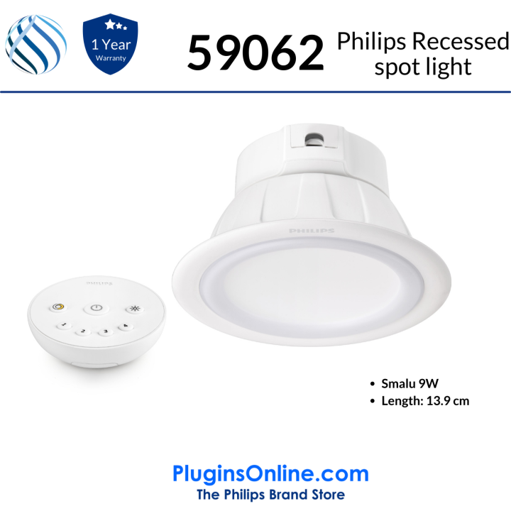 PHILIPS 59062 Smalu 125 RM 9W WH LED w/ remote | Lazada