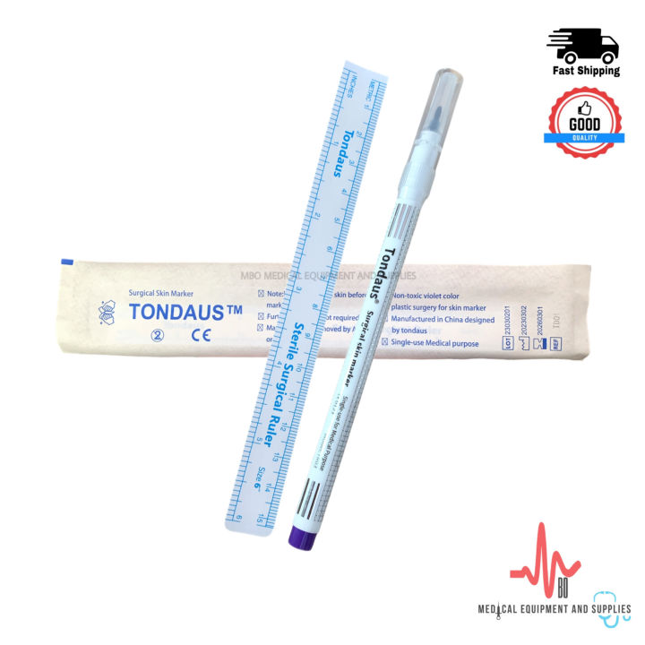 Surgical Skin Marker with Ruler - Sterile (Single Tip/Double Tip ...