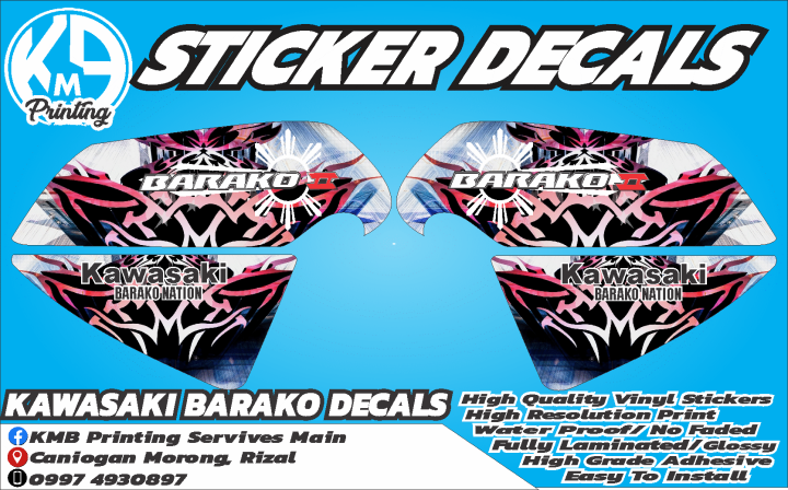 Kawasaki Barako 2 TR1BAL Sticker Decals | Lazada PH