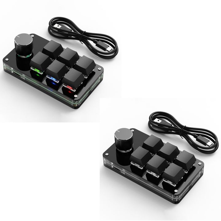 Programming Macro Custom Knob Keyboard 6 Key Copy Paste Mini Button Photoshop Gaming Keypad ...