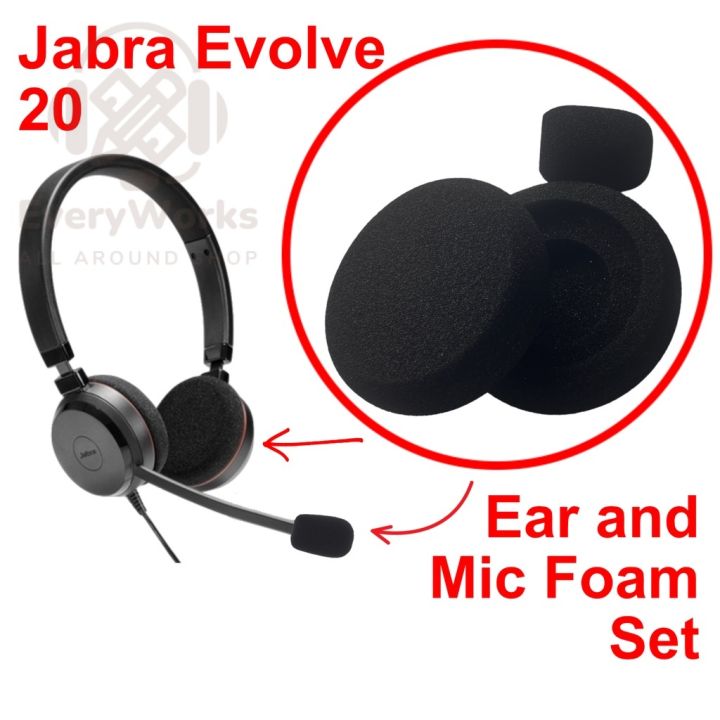 Jabra Evolve 20 Ear foams and Mic Foam Set Sponge Microphone foam Mic ...