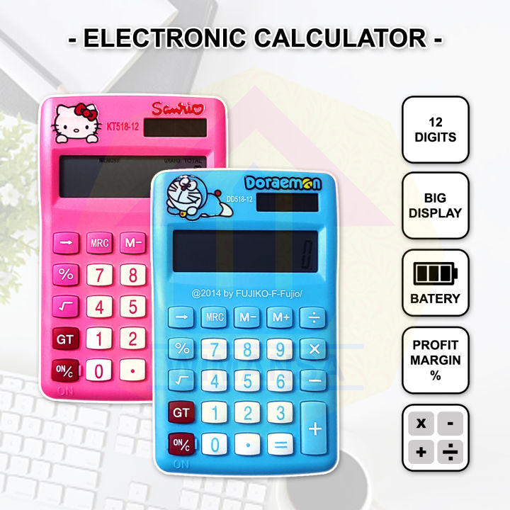 ELECTRONIC CALCULATOR 12 DIGIT - KALKULATOR KARAKTER | Lazada Indonesia
