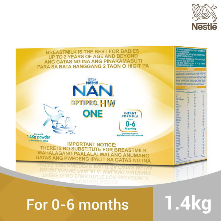 NAN OptiPro HW One Infant Milk For 0-6 Months 1.4kg | Lazada PH