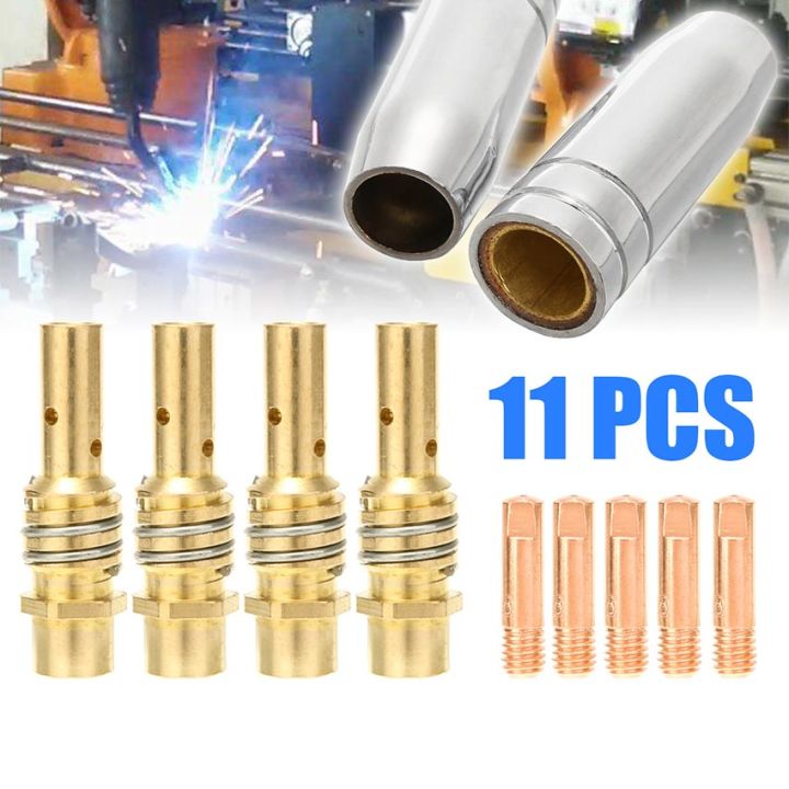 15AK MIG/MAG Set 11Pcs Welding Nozzle Conductive nozzle Contact Tip Welder Torch Nozzles | Lazada PH