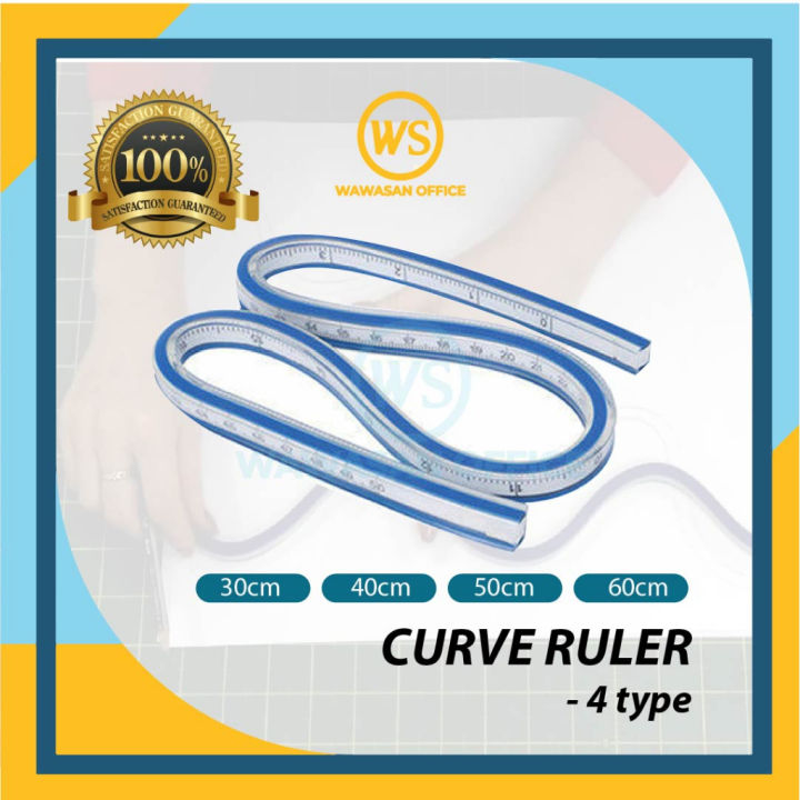 Flexible Ruler / Flexible Curve Ruler / Soft Ruler / Pembaris Fleksibel ...