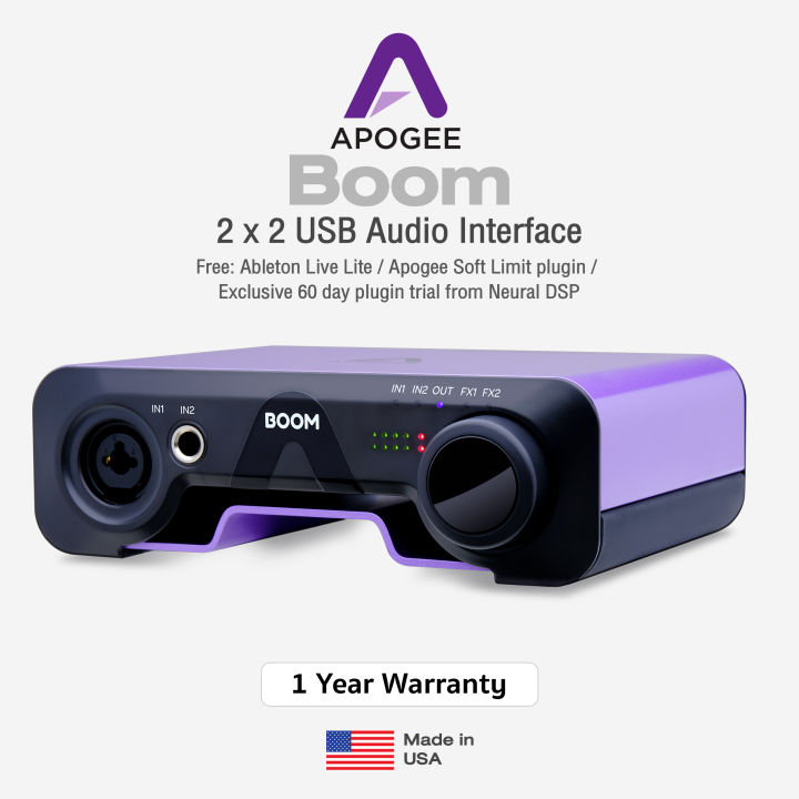 Apogee® BOOM USB Audio Interface ออดิโออินเทอร์เฟส 2-in/2-out + Free ...