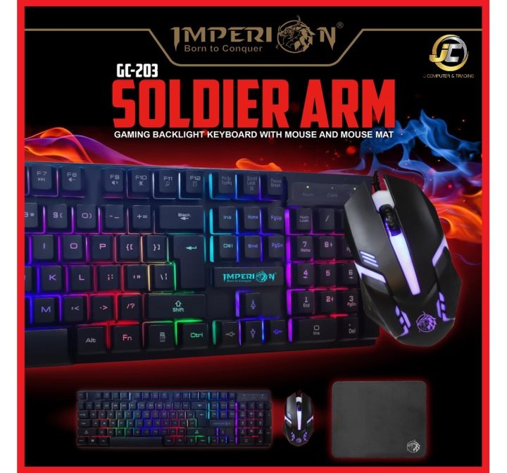 IMPERION GC-203 SOLDIER ARM KEYBOARD | Lazada