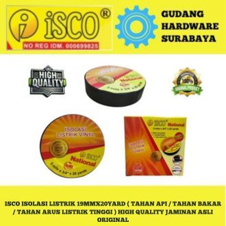 Isco isolasi listrik 19mmx20yard ( tahan api / tahan bakar / tahan arus listrik tinggi ) high ...