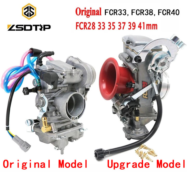 ZSDTRP Moto Carburetor For Dirt Bike MotorCross Scrambling FCR ...