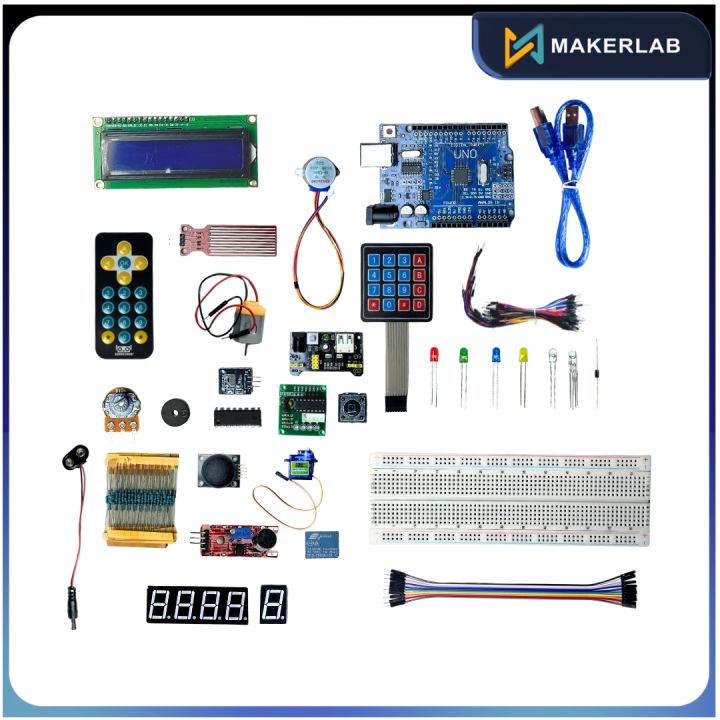 Makerlab Super Starter Kit for Uno R3 with PDF Lessons and Code Compatible with Arduino | Lazada PH