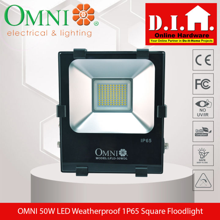 Do-it-Home OMNI 50W LED Weatherproof 1P65 Square Floodlight 50 Watts Model LFLD-50 | Lazada PH