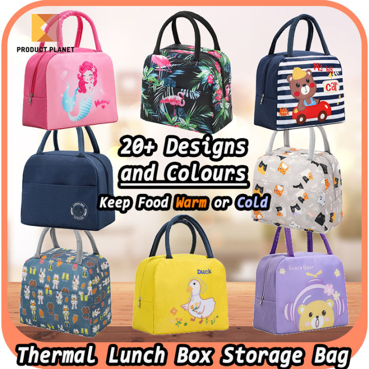 Thermal Lunch Box Bag Waterproof Adult Beg Bekas Makanan Budak Sekolah ...