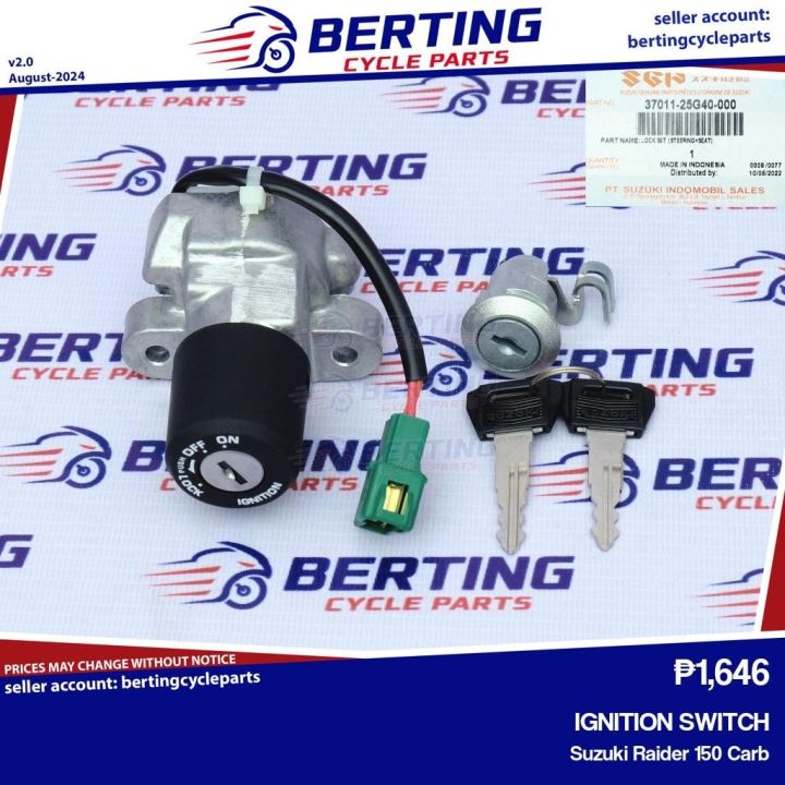 SGP IGNITION SWITCH Suzuki Raider 150 Carb Genuine 37011-25G40-000 ...