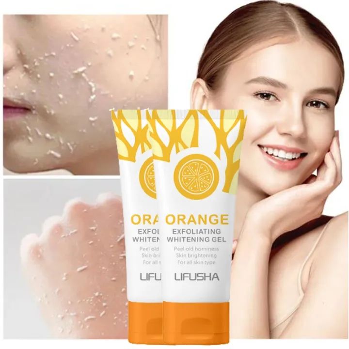 LIFUSHA Orange Exfoliating Whitening Peeling Gel All in 1 Eksfoliasi ...