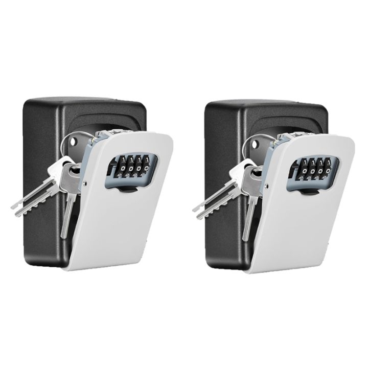 Key Lock Box Wall Mounted, 4 Digit Combination Lockbox for Outside 5 ...