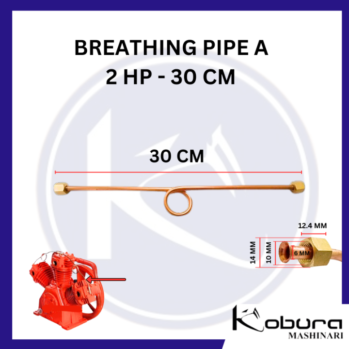 Breathing Pipe A 2 HP 30 CM Pipa Tembaga Kompressor Angin 2 HP | Lazada ...