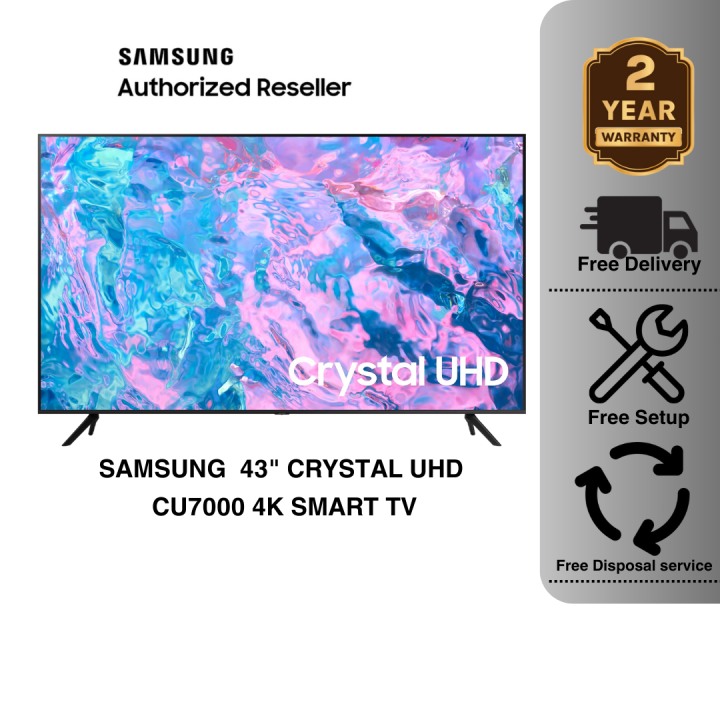 Samsung 43 lnch LED (UA43CU7000) 4K UHD Smart TV with Crystal Processor ...