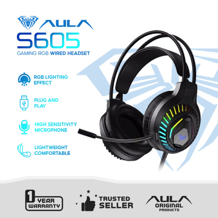 Aula S605 Gaming Headset, USB, RGB, HD Voice | Lazada