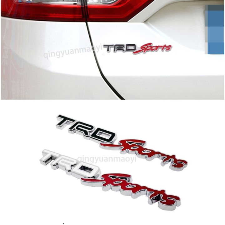 [OUS] 1 Piece 3D Metal for TRD-SPORTS Logo Car Sticker Auto Rear Trunk ...
