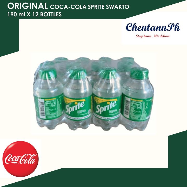 1 PACK - Authentic COCA-COLA SPRITE Lemon-Lime Swakto Softdrinks Beverages Soda 190 ml X 12 ...