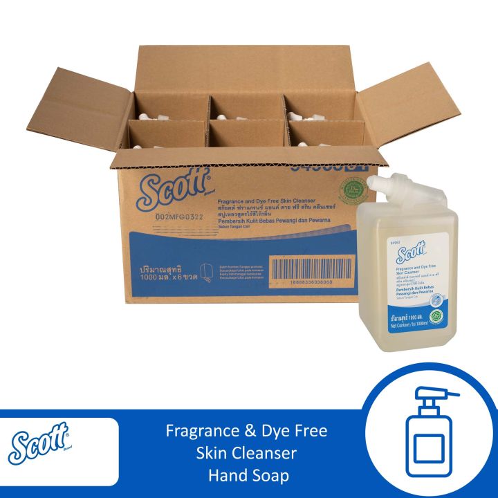 Scott Fragrance & Dye Free Skin Cleanser (94963), Hand Soap, 6 ...