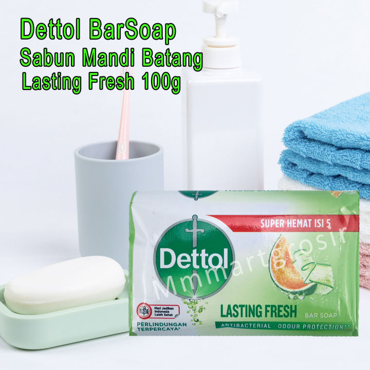 Dettol Bar Soap / Sabun Mandi Batang / Lasting Fresh / 100g | Lazada ...