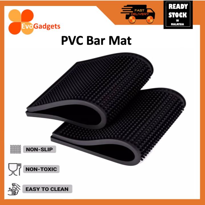 Premium Non-Toxic PVC Bar Mat | Durable & Spill-Resistant Black Rubber ...