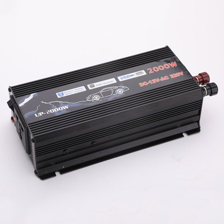 Power Inverter 2000W Inverter Pure Sine Wave DC 12V To AC 220V 2000 ...